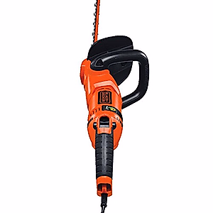 BLACK+DECKER Hedge Trimmer, Rotating Handle, Dual Blade Action Blades, 3.3-Amp, 24-Inch (HH2455)
