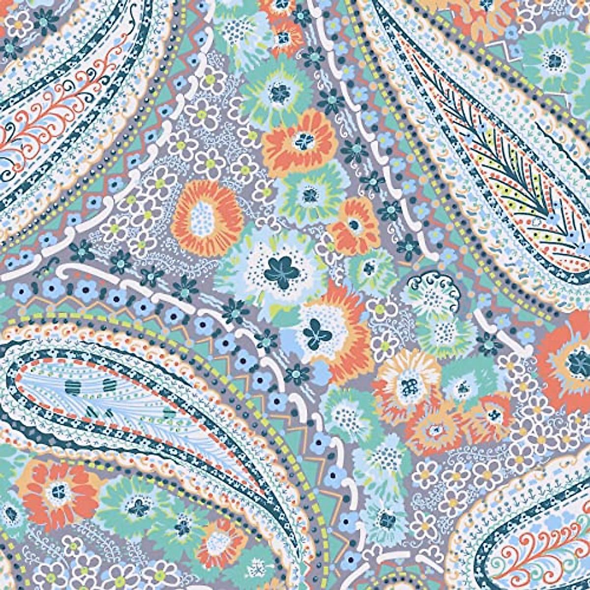 Vera Bradley Women's Cotton Tablet Organizer, Citrus Paisley - Recycled Cotton, One Size