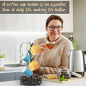 FAYAMILA Mug Holder, Countertop Mug Tree,Space Saving Coffee Cup Holder for Countertop,Ideal Coffee Bar Organizer & Kitchen Organizer