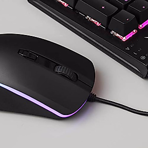 HyperX Pulsefire Surge - RGB Wired Optical Gaming Mouse, Pixart 3389 Sensor up to 16000 DPI, Ergonomic, 6 Programmable Buttons, Compatible with Windows 10/8.1/8/7 - Black