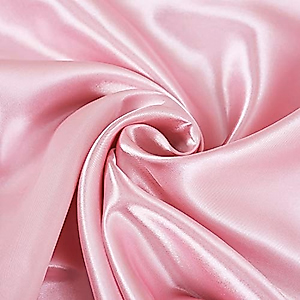 Chonty Satin Pillowcase for Hair and Skin, Cooling Satin Pillow Case Cover Silk Pillowcase Set of 2 with Envelope Closure (20x40, Pink)