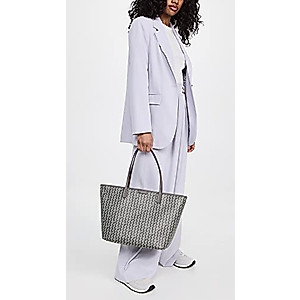 Tory Burch Women's Ever-Ready Tote, Zinc, Grey, Print, One Size