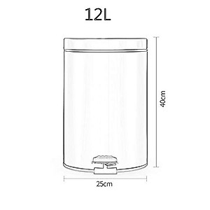 XQ-Gforward linghuan Trash bin Purple Dustbins, Solid Color Round Creative Refuse Bin Kitchen Bathroom Waterproof Trash Can Mute Bedroom Trash Can Indoor