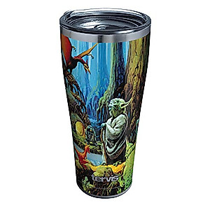 Tervis Triple Walled Star Wars Insulated Tumbler Cup Keeps Drinks Cold & Hot, 30oz - Stainless Steel, Empire 40th Yoda