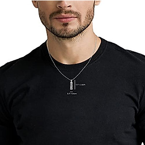 NanoStyle Mezuzah Necklace Bar Mitzvah Gifts 925 Sterling Silver Shin Shaddai Pendant Shema Israel Scroll Jewish Gifts from Israel for Men or Women, 20" Thick Silver Chain