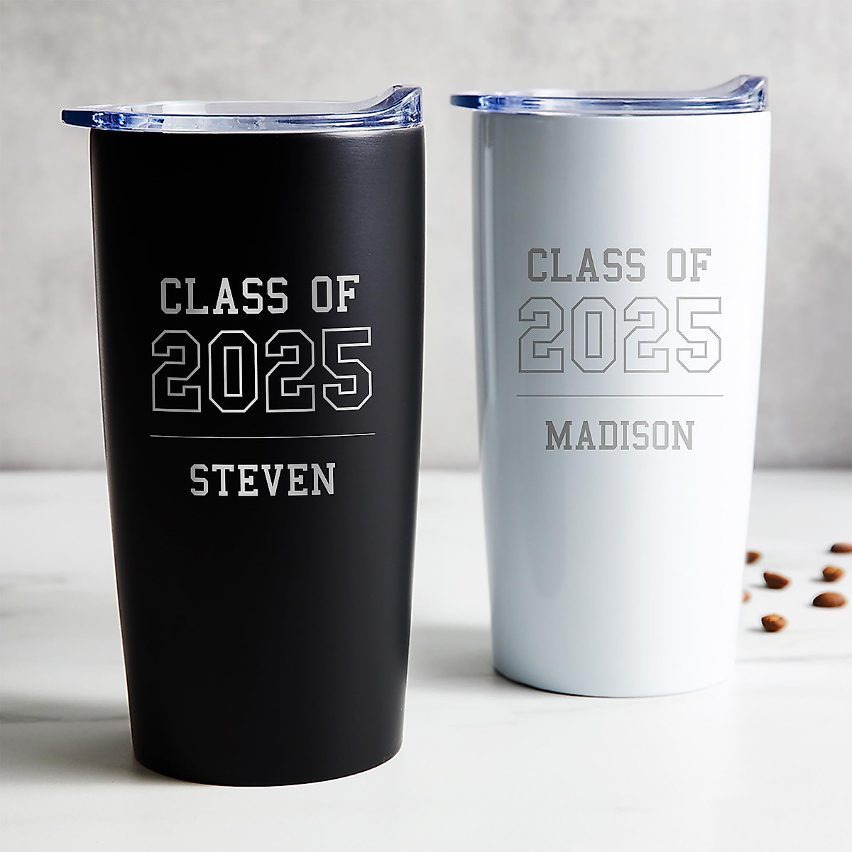 Lifetime Creations Personalized Graduation Tumbler: Class of 2025 Coffee Travel Mug, Gift for Grad, Graduate Gift Idea, Senior Gifts, Insulated Engraved Stainless Steel (Matte Black, 20 Ounce)