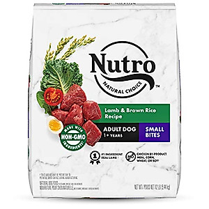 Nutro Natural Choice Small Bites Adult Dry Dog Food, Lamb & Brown Rice Recipe Dog Kibble, 12 lb. Bag