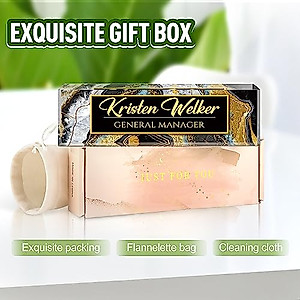 Desk Name Plate Personalized, Custom Name Plate for Desk, Office Desk Decor for Women Men, Acrylic Desk Accessories, Office Gifts for Boss Nurse Teacher, Employee Appreciation Gifts (Black Coast)