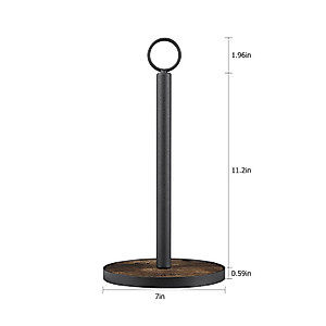 OROPY Paper Towel Holder for Countertop, Heavy Weighted Faux Marble, Kitchen Paper Roll Holder Stand for Standard or Jumbo-Sized Rolls