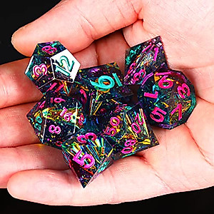 DND Dice,Dice Set, D&D Dice, Dungeons and Dragons Dice, Sharp Edge Dice for Table Games (Magic World)