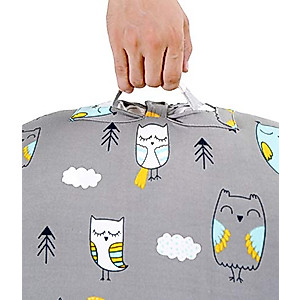 Stretchy Newborn Lounger Cover 2 Pack Sung Fitted Removable Slipcover,Ultra Soft Breathable,Owl & Bear