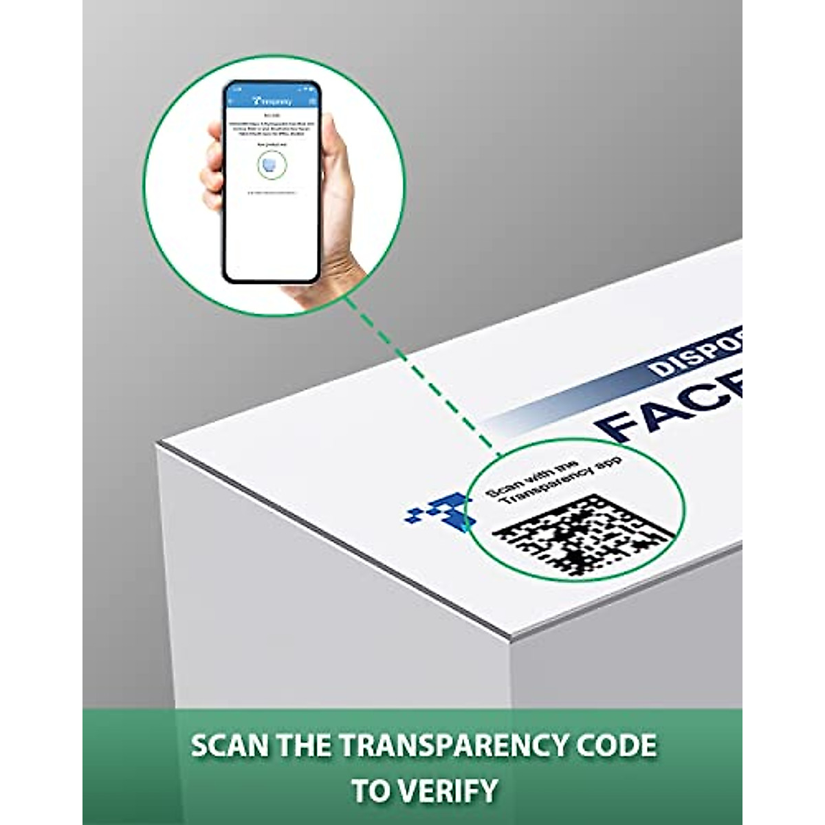 FriCARE Made in USA ECOGUARD Adult ASTM Level 3 Disposable Face Masks, 3 Ply Protection Breathable 50 Pack Elastic Earloop