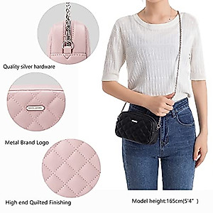 DAVIDJONES Faux Leather Hobo Purse and Wallet set for women Mini Quited Cute Crossbody Bags