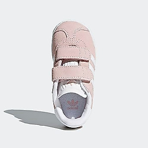 adidas Originals Unisex-Baby Gazelle Running Shoe, Icey Pink/White/White, 7Toddler