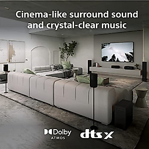 Sony STR-AN1000 7.2 CH 8K A/V Receiver: Dolby Atmos, DTS:X, Bluetooth, WiFi, Google Chromecast, Spotify Connect, Apple AirPlay, HDMI 2.1 and SA-RS3S Wireless Rear Speakers for HT-A7000/A5000/A3000