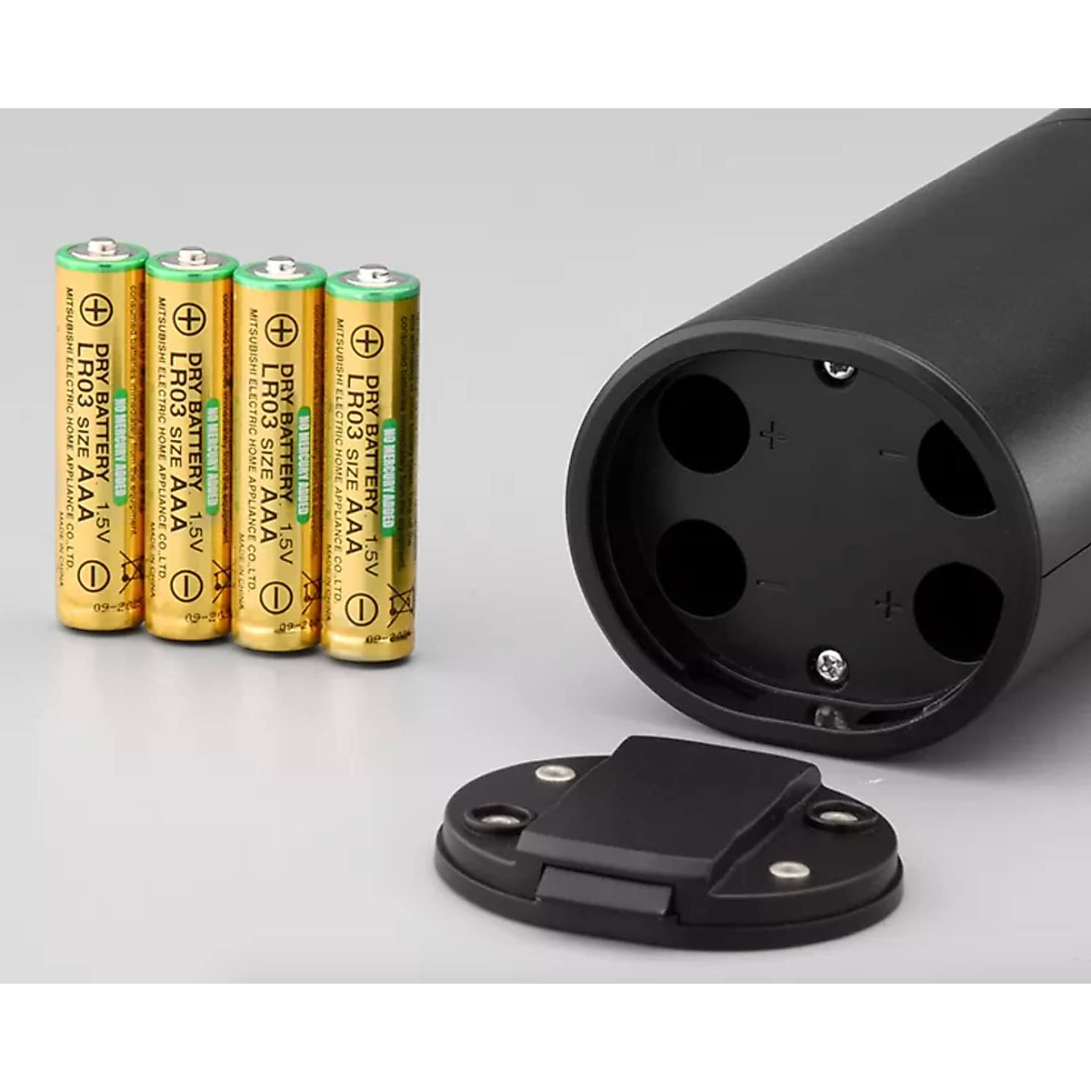 OurStory. Electric pepper grinder for your home & kitchen. s kitchen gadgets. Kitchen small appliances suitable for gift set. Battery operated kitchen accessories., Black, stainless steel (KYMQ-17A)