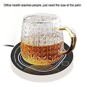 Smart Coffee Cup Warmer Black Coffee Mug Warmer for Desk with Heating Function for Cocoa Tea Milk Water(US Plug 110V)