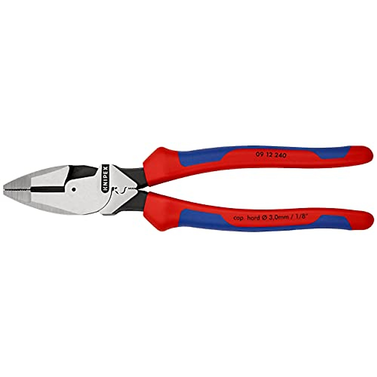 Knipex 09 12 240 9.5-Inch Ultra-High Leverage Lineman's Pliers with Fish Tape Puller and Crimper