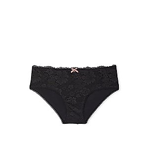 Victoria's Secret Body by Victoria Lace-front Hiphugger Panty, Black, Large
