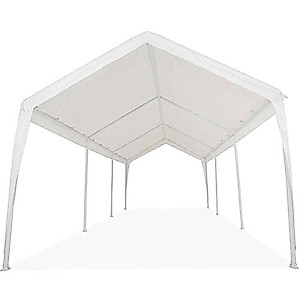 Impact Canopy Replacement Top with Leg Skirts for 10X20 Carport Canopy, White