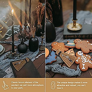 BESTOYARD 1pc Broom Pendant Small Wizard Broom Witches Accessories Halloween Brooms Pendants Halloween Straw Brooms Wood Witch Broom Halloween Broomstick Branch The Witch Pentagram Crystal