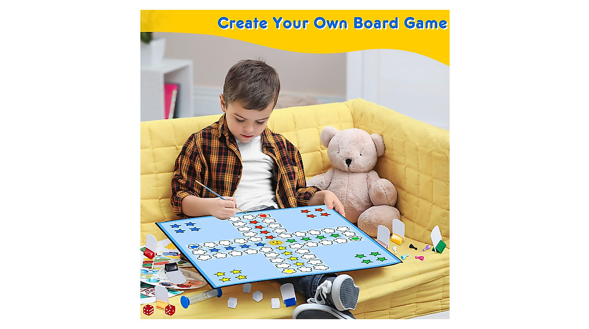 Create Your Own Board Game Kit - 131 Pcs DIY Fun