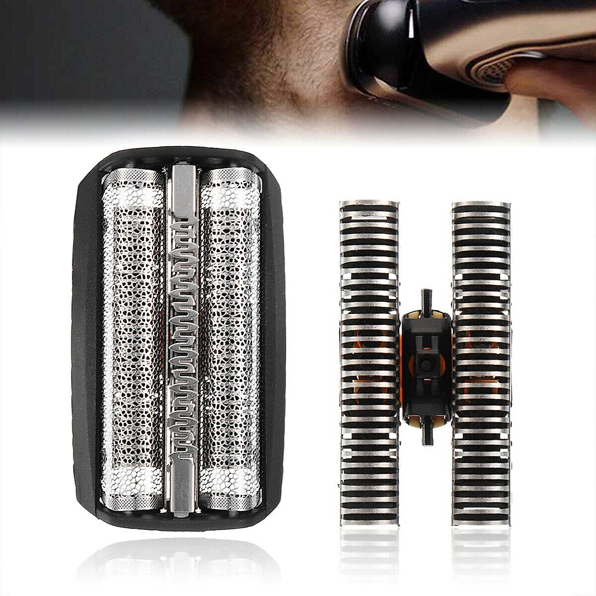 Replacement Foil&Cutter w/Rozor Shaver Oil+ Clean Brush for Braun 31B 5000 Shaver 5610 5611 5612 5614 5414 5417 5427 5443 5444