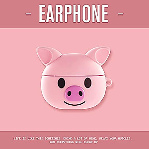 SGVAHY Airpods Pro Case, Fashion Cute 3D Pig Soft Silicone Case with Keychain Cool Fun Skin Shockproof Protective Charging Case for Apple Airpods Pro (Pig Pink)