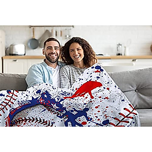 Soft Football Blanket Baseball Blanket Warm Cozy Throw Blanket Lightweight Home Blankets Bed Sofa, Blanket for Kids and Adults Gifts,All Season Couch Bed Sofa Home Decor 60"X50"