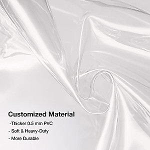 Feolaviy Clear Backpack Stadium Approved Backpack for Girls 3 Clear Stadium Backpack Set Heavy Duty Transparent Bookbag See Through PVC School Bag Transparent Backpack