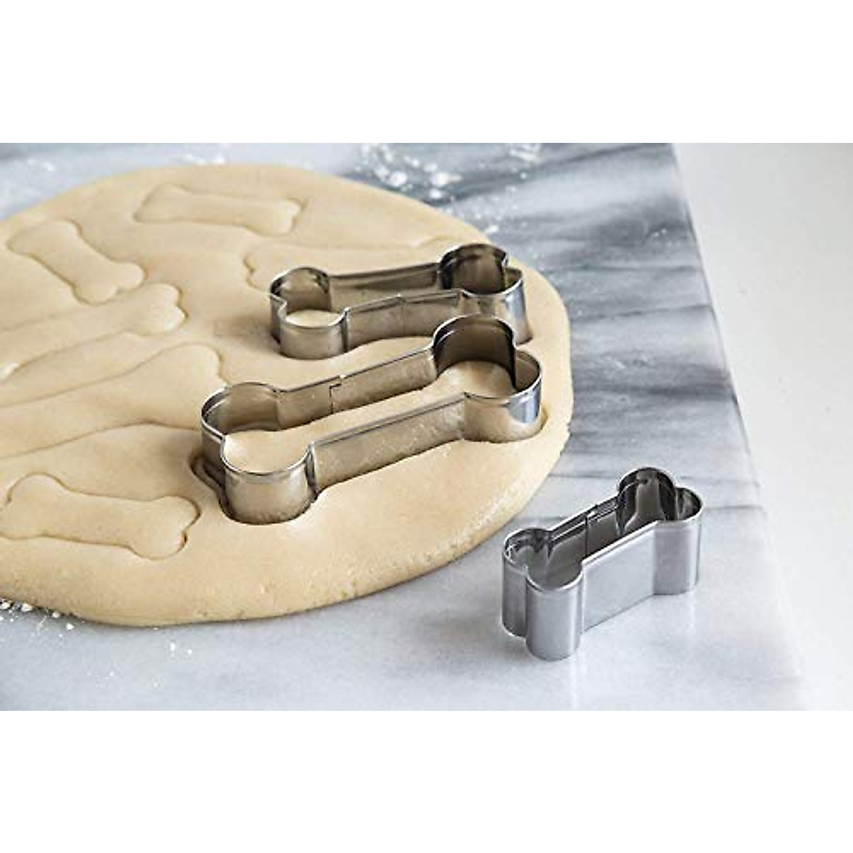 Stainless Steel Metal Dog Bone Shape Cookie Cutter Set, Treats and Crafts