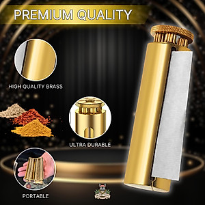 The Original Rollie Solid Brass Cigarette Rolling Machine Manual, Tobacco Roller Machine, Cigarette Maker Machine Uses 70mm Rolling Paper