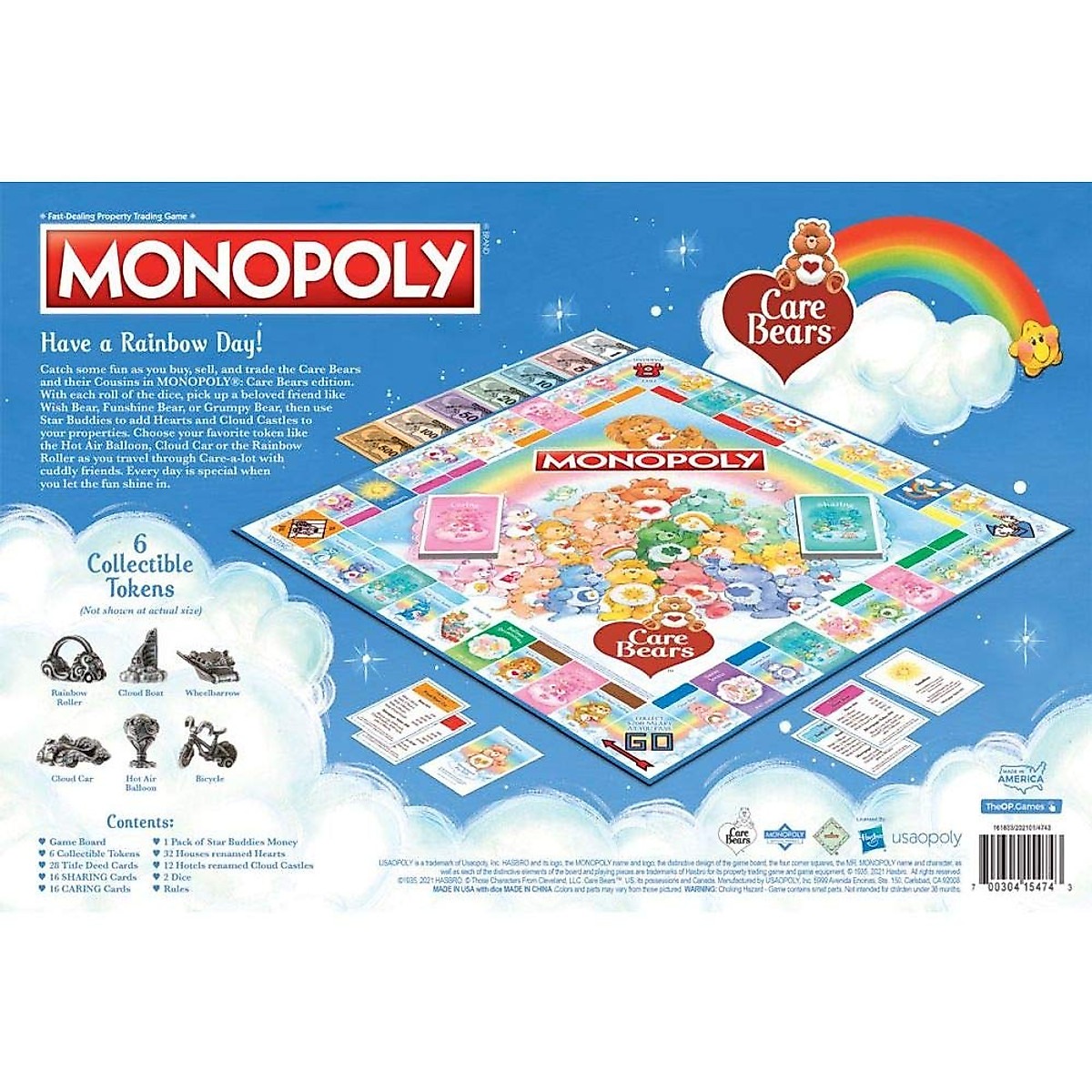 USAopoly Monopoly®: Care Bears | Ages 8+ | 2-6 Players | 1 Set