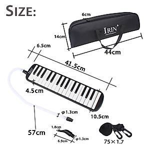Btuty 32 Keys Melodica Instrument Piano Musical Instrument for Beginner Gift with Carrying Bag Melodicas Talk Box (black)