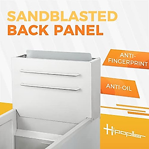 HIPOPLLER Gas Floor Fryer, 5 Tube Natural Gas Stainless Steel Fryer w/Single Drain Temperature Control for Restaurant 150000BTU