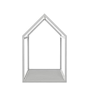 Little Seeds Rowan Valley Skyler Kids Metal House, Twin Size Frame, Dove Gray Bed (DA4037419LS)