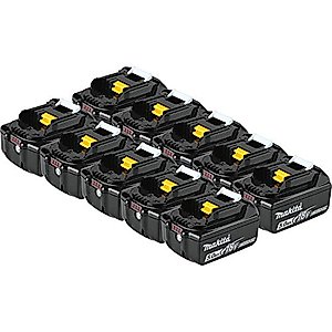 Makita BL1850B-10 18V LXT Lithium-Ion 5.0Ah Battery, 10/Pk