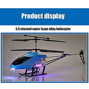 VanFty Large Fall Resistant Rc Helicopter for Adults Helicopters Remote Control Charging 3.5 Channels RC Drone Helicopter Toys with LED Light Night Sky Flight Teenagers Boys Girls Gift