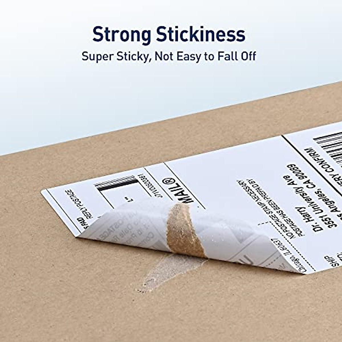 iDPRT Shipping Labels - 4×6 Thermal Direct Shipping Label, Fan-Fold Labels, Thermal Shipping Label for Label Printer, 500 Labels Per Stack, Address Blank Labels for Office, Strong Adhesive Labels