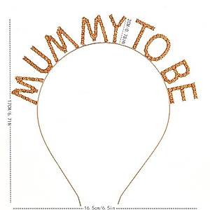 Apone Fatu Baby Shower Decoration Mom To Be Headband Tiara Crown Rose Gold Mommy To Be Baby Shower Favors Gifts Party Decorations (Pink)