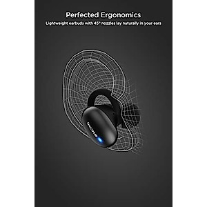 1MORE Stylish True Wireless in-Ear Headphones with Microphone, Black, E1026BT-I-BLACK