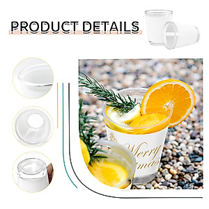 YOUKE OLA 36 Pack Sublimation Shot Glasses Heavy Base Shot Glasses Blanks Sublimation Wine Shot Glasses Personalized Whiskey Shot Glass Bulk for Heat Press DIY Gift Party Wedding, White 1.5oz