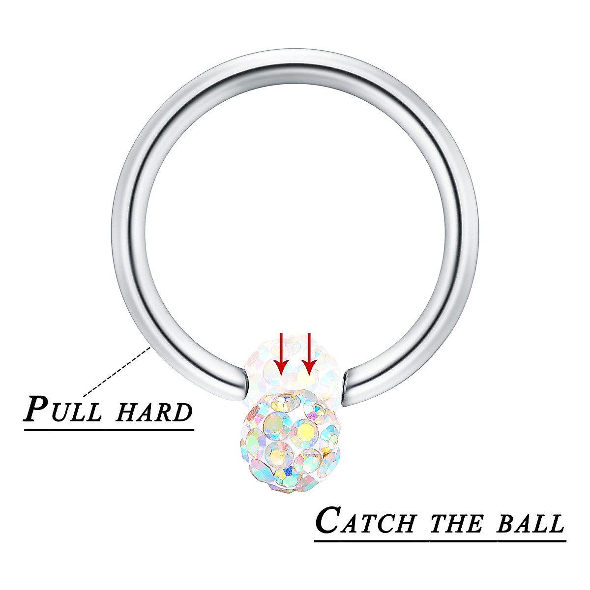 Mayhoop 16g Cartilage Earring Stud Hoop Tragus Stud Forward Helix Earrings Rook Daith Conch Stainless Steel Piercing Jewelry