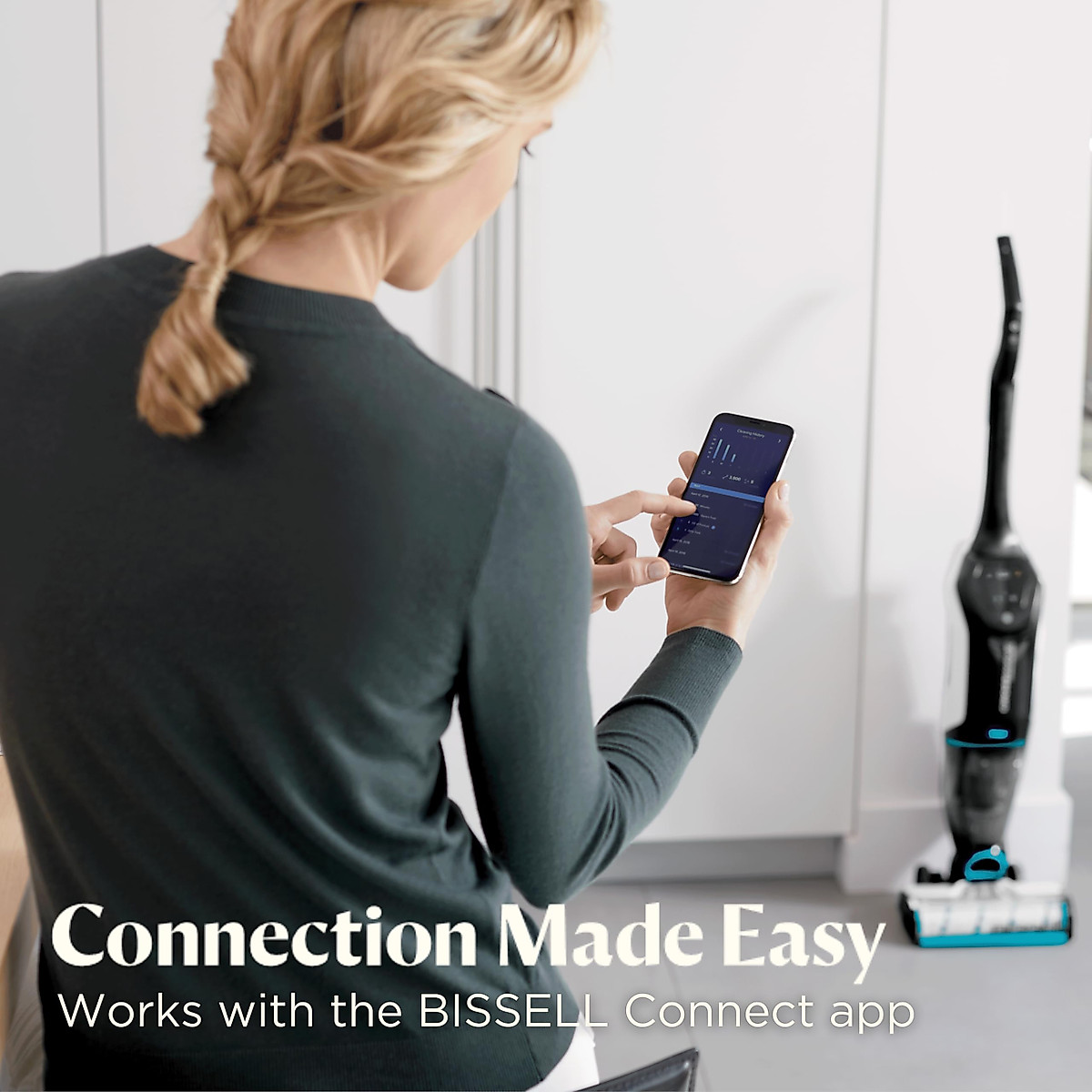 BISSELL, 2554A CrossWave Cordless Max All in One Wet-Dry Vacuum Cleaner and Mop for Hard Floors and Area Rugs, Black/Pearl White with Electric Blue Accents