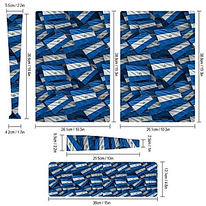 Nicaragua Flag Compatible with PS5 Console and Controller Sticker Skin, Durable, Scratch-Resistant, and Bubble-Free (Digital Version)