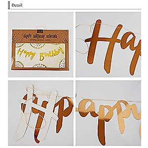 Ginger Ray Gold Designer Happy Birthday Banner Decoration, 1.5, Pick & Mix