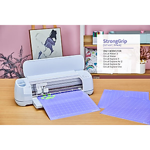 Craft World 12x12 Cutting Mat for Cricut Maker 3/Maker/Explore 3/Air 2/Air/One(Stronggrip, 3 Pieces), Cricket Mat Perfect Stickiness for Thick Material