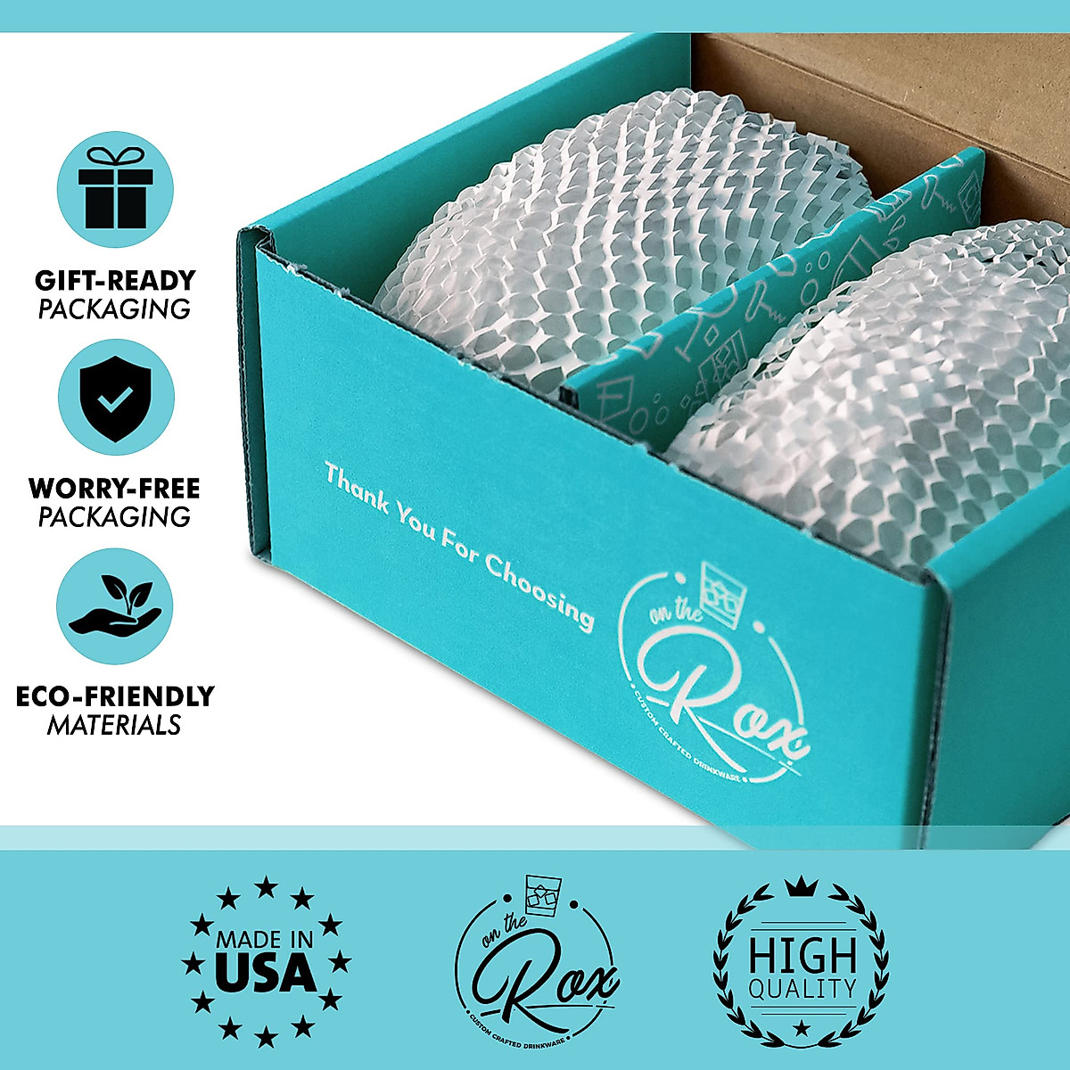 On The Rox Drinks Plant Lady Succulent Cactus Gifts for Women- Set of 2 Funny Wine Glasses 15oz (Easily Distracted by Plants - S**c It)