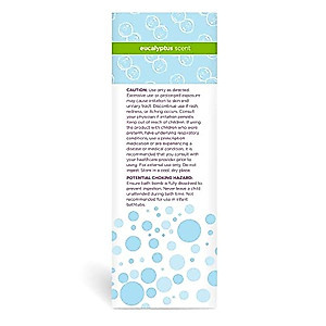 Kids Bath Bombs by The Makers of Boogie Wipes, Boogie Fizzies, Calming, Naturally Derived, Made with Aloe and Calming Vapors, Eucalyptus, 2.8 oz, 3 Bath Bombs, Pack of 1