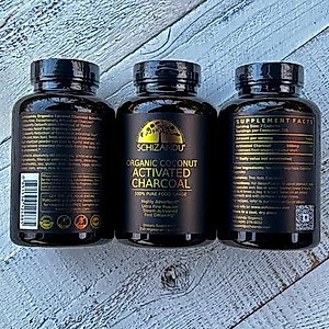 Organic Charcoal Powder by Schizandu - Activated Charcoal Natural, Vegan, Organic, GMO Free - Large Bottle 25 oz Powder